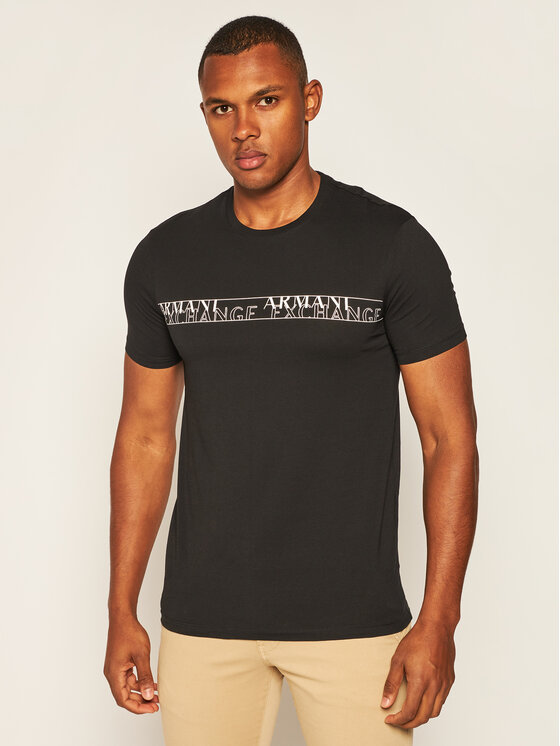 Armani Exchange T shirt 6HZTFC ZJBVZ 1200 Noir Slim Fit Modivo