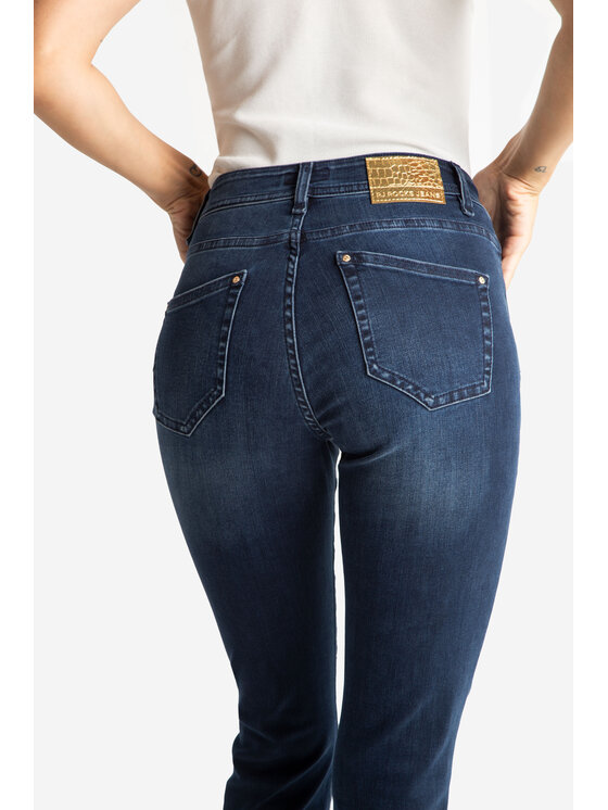 RJ Rocks Jeans Jeansy Adele Granatowy Slim Fit | Modivo.pl