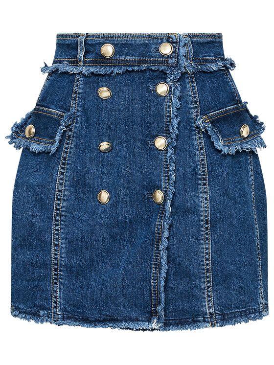 Liu Jo Fustă de blugi UA1109 D4506 Albastru Regular Fit | Modivo.ro