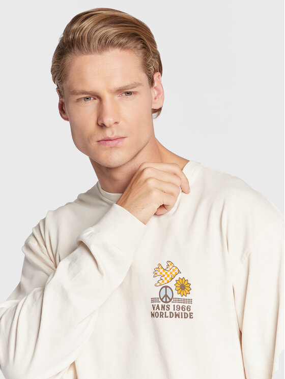 Vans Longsleeve Free As A Checker Bird VN0A7S5K Beżowy Relaxed Fit ...