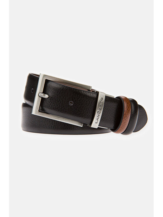 Lancerto Pasek Męski Peter 4 w 1 z wymiennymi klamrami Czarny | Modivo.pl