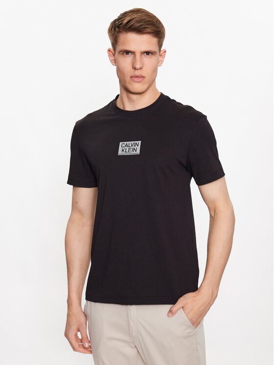 Calvin Klein T-Shirt Gloss Stencil K10K111528 Schwarz Regular Fit ...