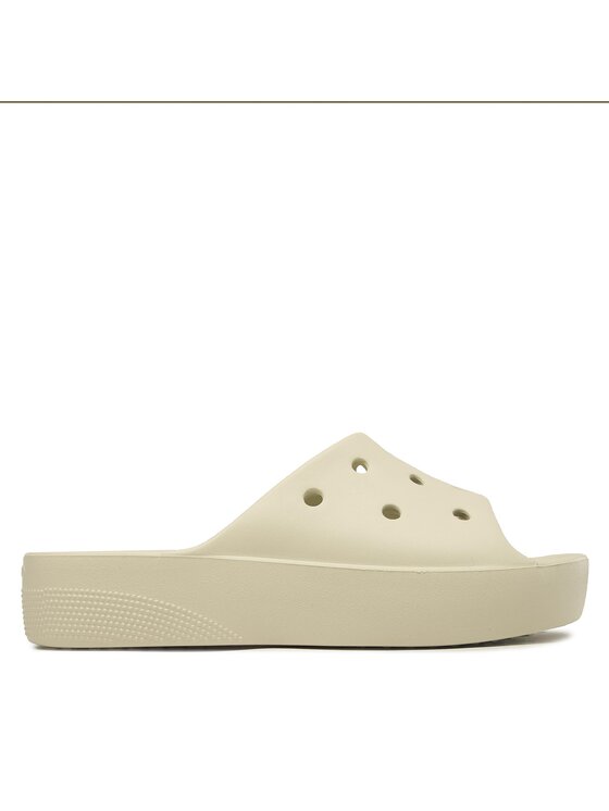 Crocs Παντόφλες Classic Platform Slide 208180 Μπεζ | Modivo.gr