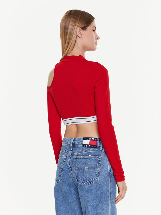 Tommy Jeans Μπλουζάκι Tjw Logo DW0DW14893 Κόκκινο Slim Fit | Modivo.gr