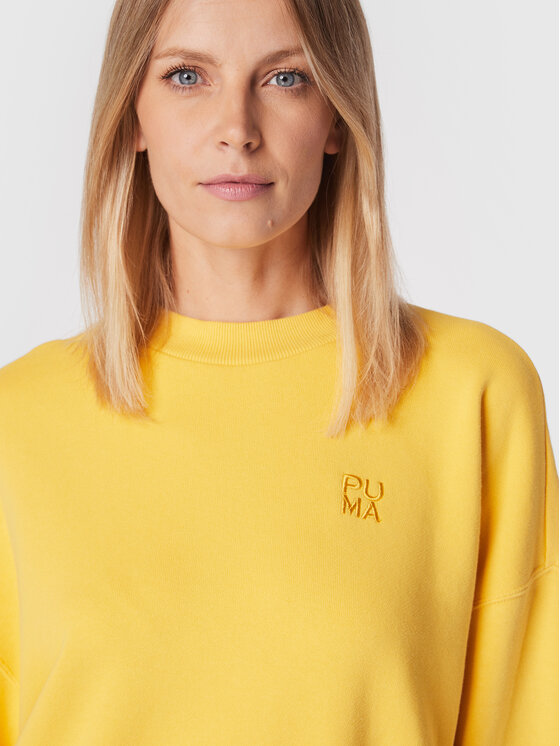 Puma Суитшърт Infuse 535647 Жълт Oversize | Modivo.bg