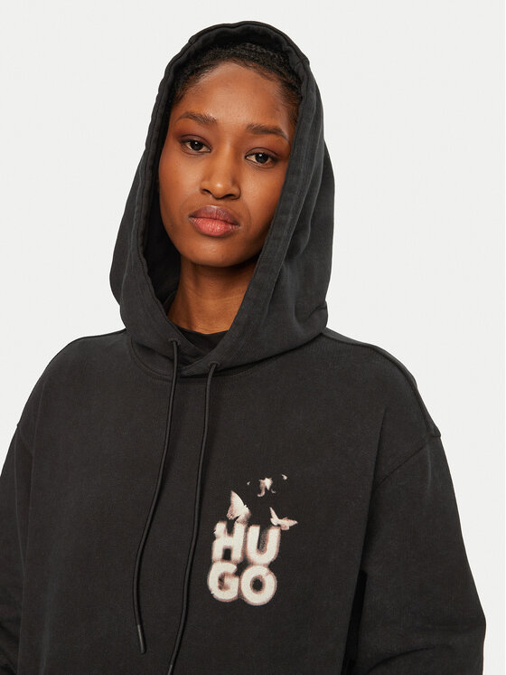 HUGO Bluza Dejandra 50534047 Czarny Relaxed Fit | Modivo.pl