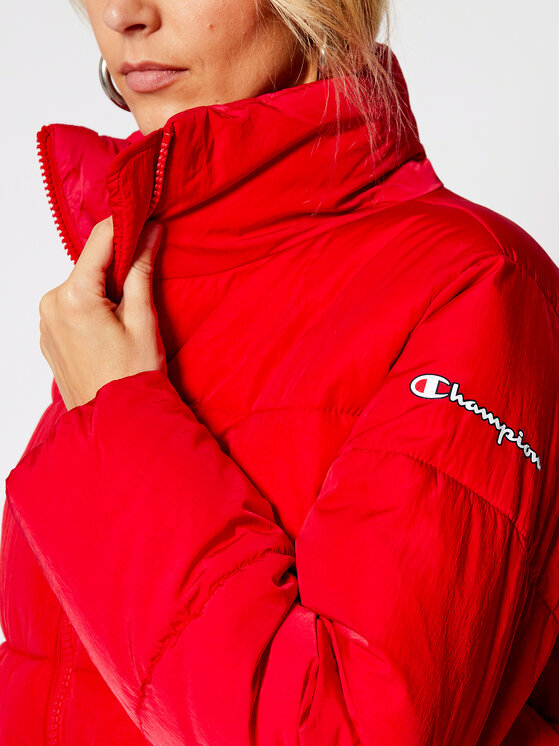 Champion Geacă din puf Script Logo Back Padded 113444 Roșu Custom Fit ...