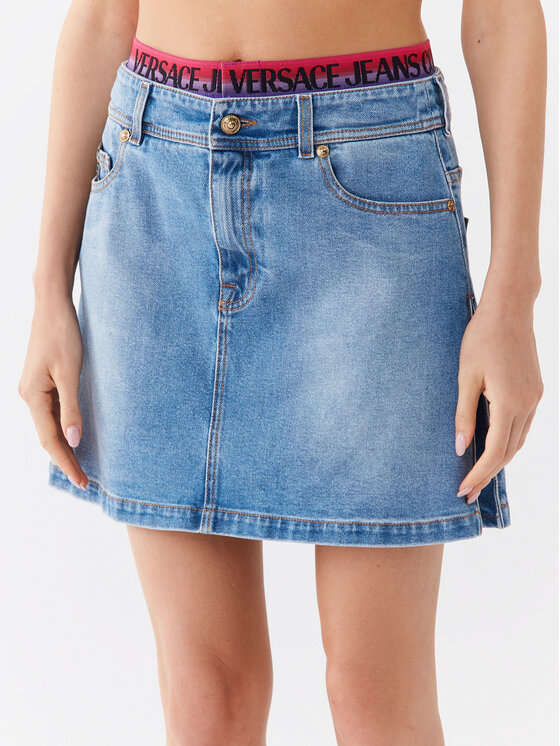 Versace Jeans Couture Minirock 74HAE85B Blau Regular Fit | Modivo.de
