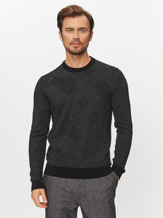 Boss Pulover Motivo 50500675 Negru Regular Fit Modivo Ro