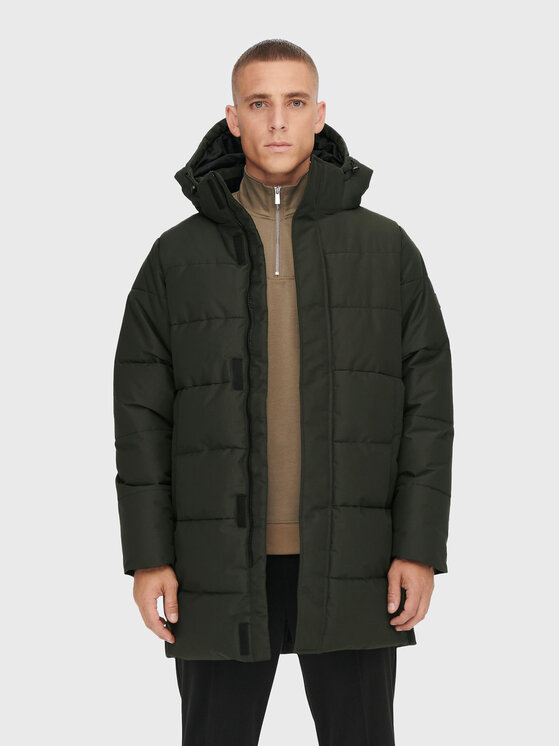 Only & Sons Télikabát Carl Long 22020156 Zöld Regular Fit | Modivo.hu