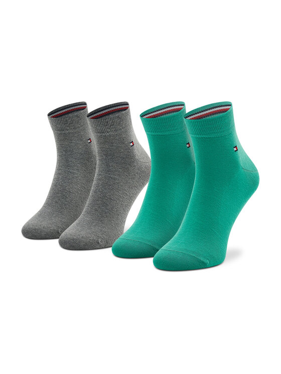 Tommy Hilfiger Zestaw 2 par niskich skarpet unisex 342025001 Srebrny ...