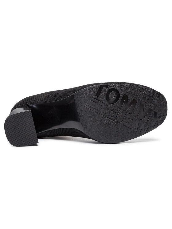 Tommy Jeans Stiefeletten Sock Heeled Boot EN0EN00703 Schwarz Modivo