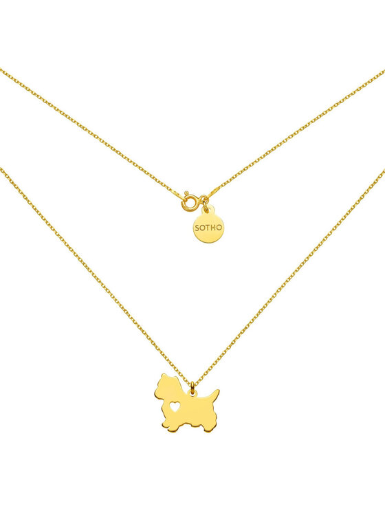 Sotho Naszyjnik N1963 Żółte złocenie | Modivo.pl