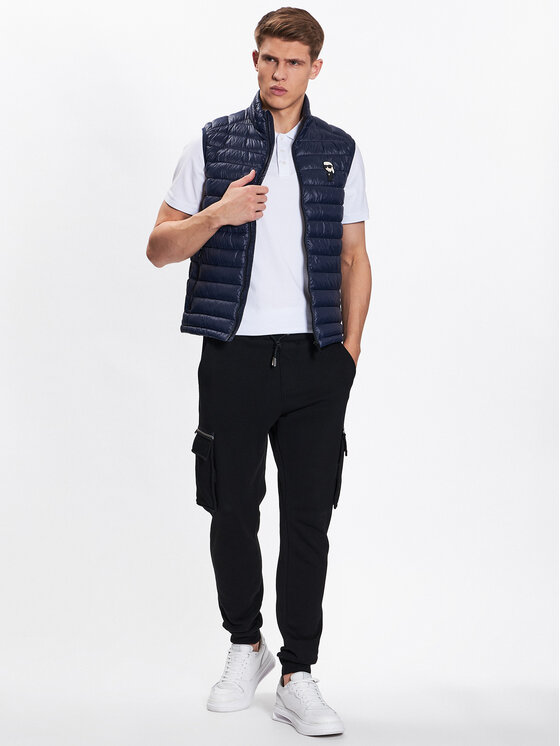 KARL LAGERFELD Kamizelka 505023 500590 Granatowy Regular Fit | Modivo.pl