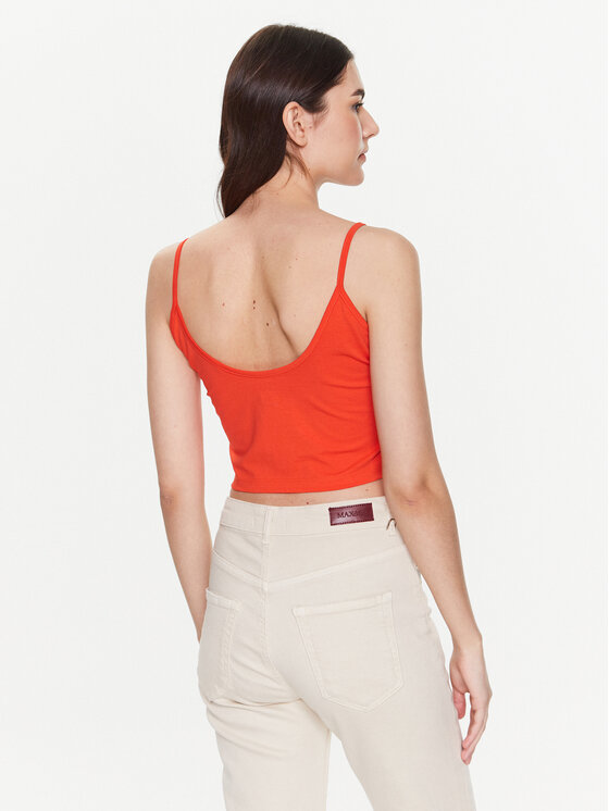Alpha Industries топ Basic Crop-Top SL Wmn 116082 Червен Cropped Fit ...