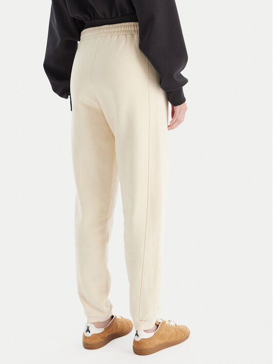 Patrizia Pepe Spodnie dresowe 2P1720/J079 W405 Écru Regular Fit | Modivo.pl