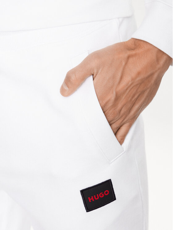 Hugo Spodnie dresowe 50447963 Biały Regular Fit | Modivo.pl