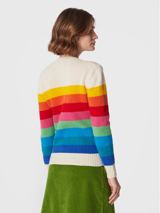 United Colors Of Benetton Sweter 103ME1N23 Kolorowy Regular Fit | Modivo.pl