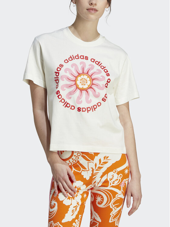 adidas Тишърт FARM Rio Graphic IM2391 Бял Regular Fit | Modivo.bg