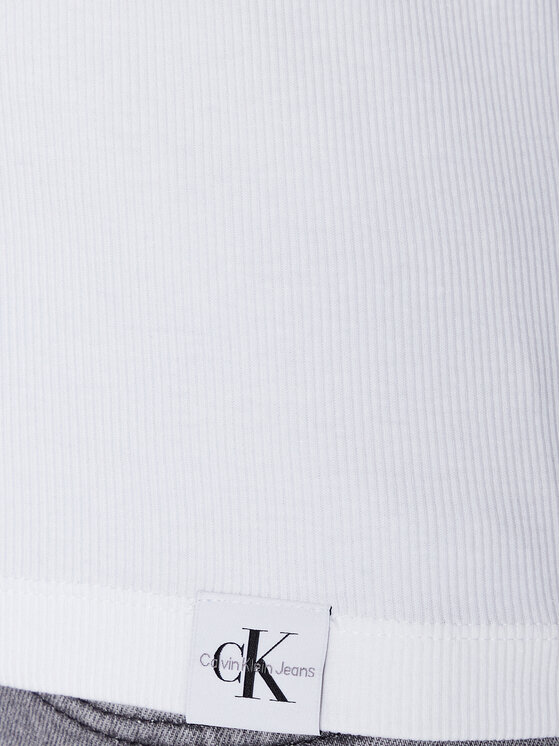 Calvin Klein Jeans Tank top J30J322846 Bílá Regular Fit | Modivo.cz