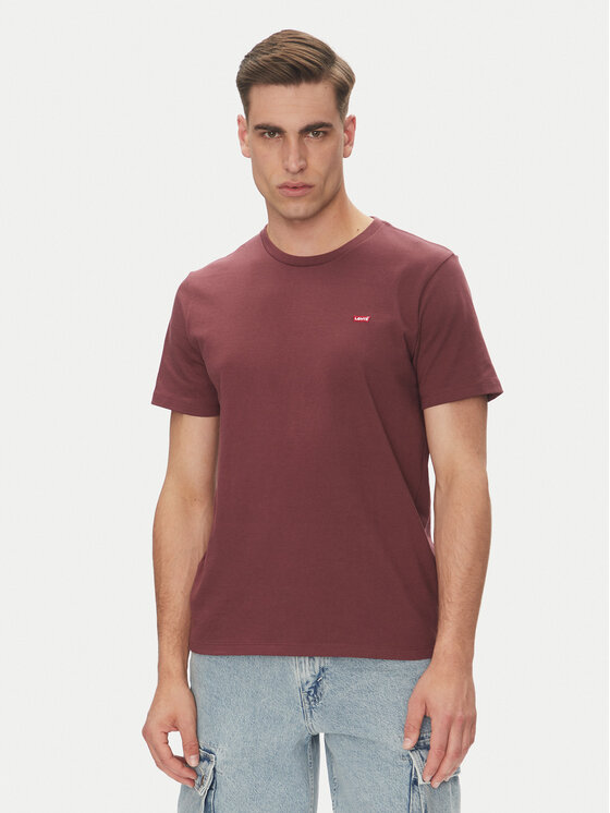 Levi's® T-Shirt Original 56605-0199 Bordowy Standard Fit | Modivo.pl