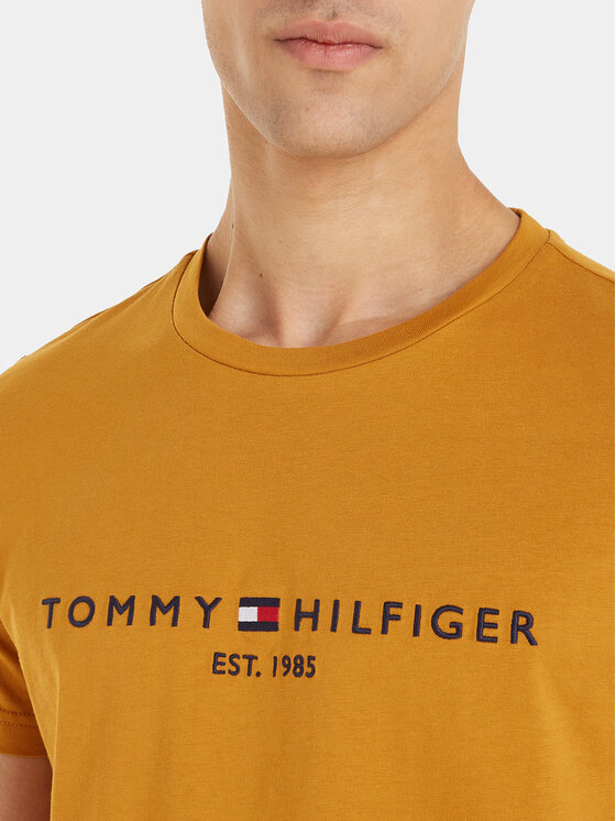 Tommy Hilfiger T Shirt Logo Mw0mw11797 Jaune Slim Fit Modivo Fr