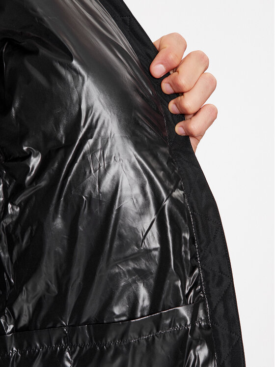 Champion Geacă din puf Hooded Jacket 219190 Negru Regular Fit | Modivo.ro