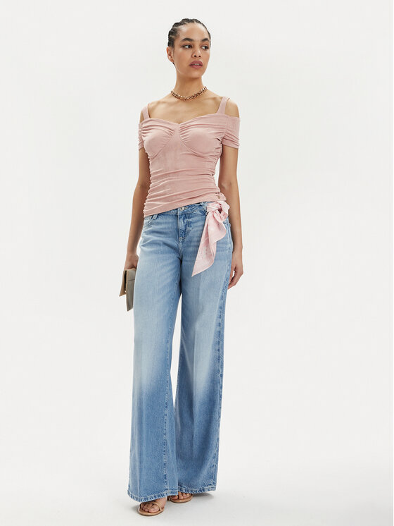 Guess Bluză Emily W4GP17 KBEM0 Roz Slim Fit | Modivo.ro