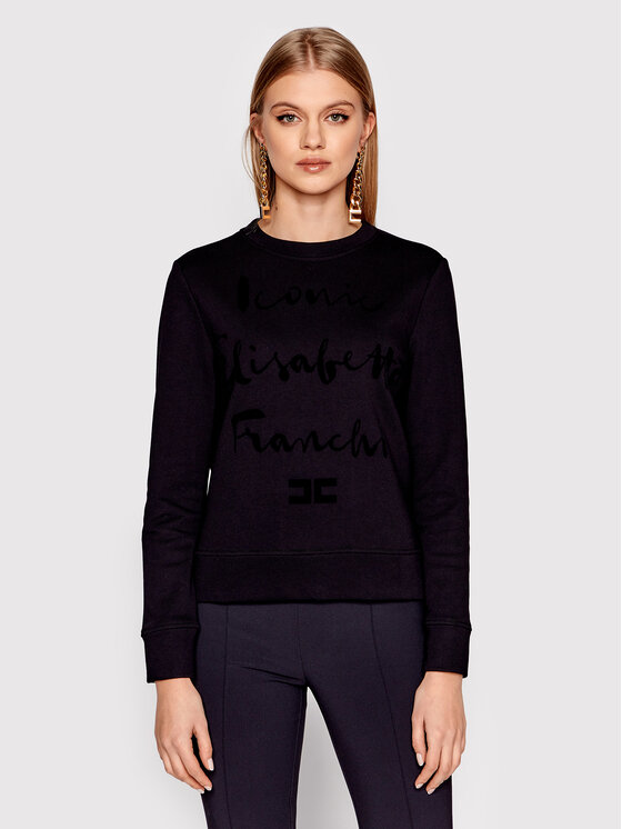 Elisabetta Franchi Bluza Md-010-21e2-v160 Czarny Regular Fit 