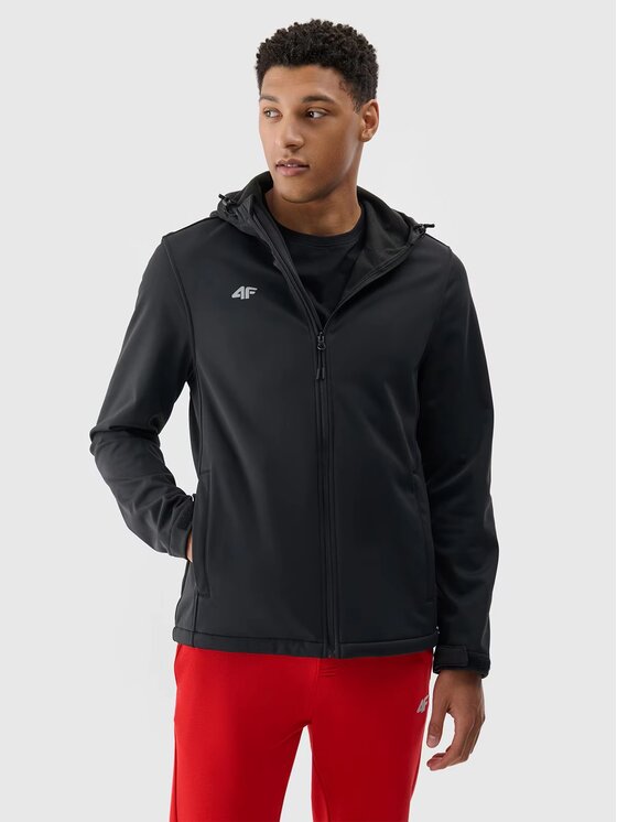 4F Kurtka softshell NOSH4SFM001B-20S Czarny Regular Fit | Modivo.pl