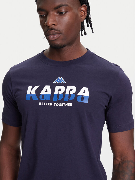 Kappa T-Shirt 351U8KW 193 Granatowy Regular Fit | Modivo.pl