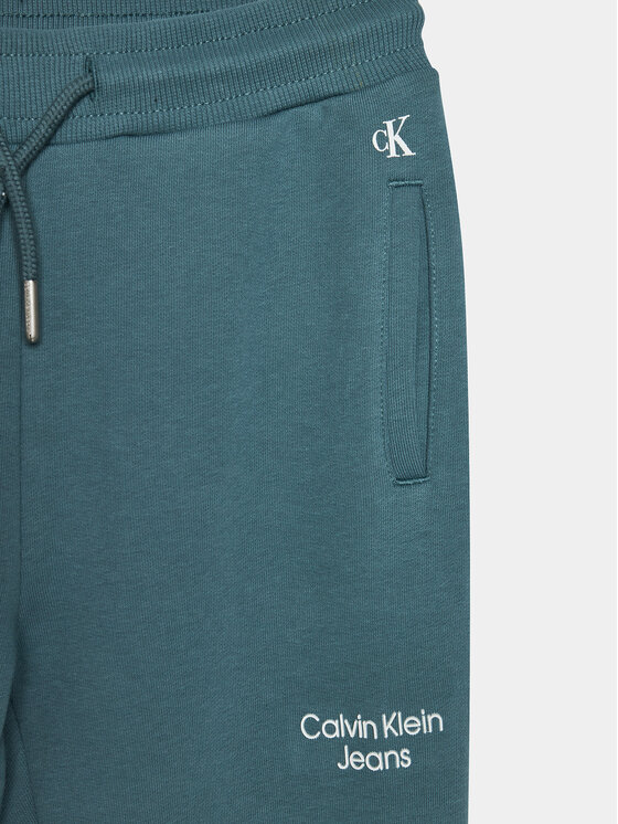 Calvin Klein Jeans Jogginghose Stack Logo Ib0ib01282 Blau Regular Fit
