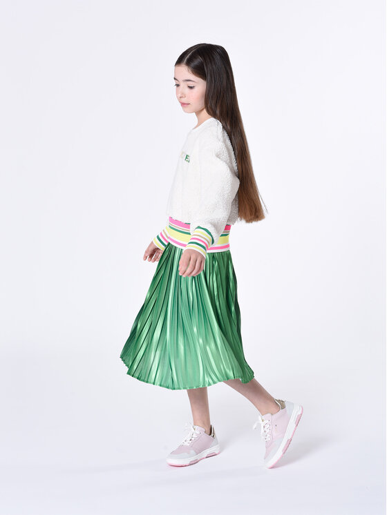 Karl Lagerfeld Kids Plisovaná sukně Z13094 S Zelená Regular Fit | Modivo.cz