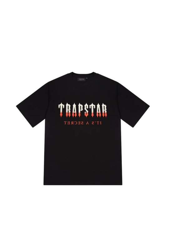 Trapstar T-Shirt Decoded Black/Red Gradient Tee Czarny Oversize | Modivo.pl