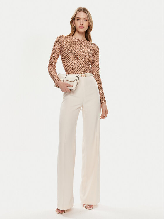 Elisabetta Franchi Body BO-014-42E2-6001 Hnedá Slim Fit | Modivo.sk