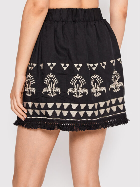 Sisley Mini sukně 4QFPL000E Černá Regular Fit | Modivo.cz