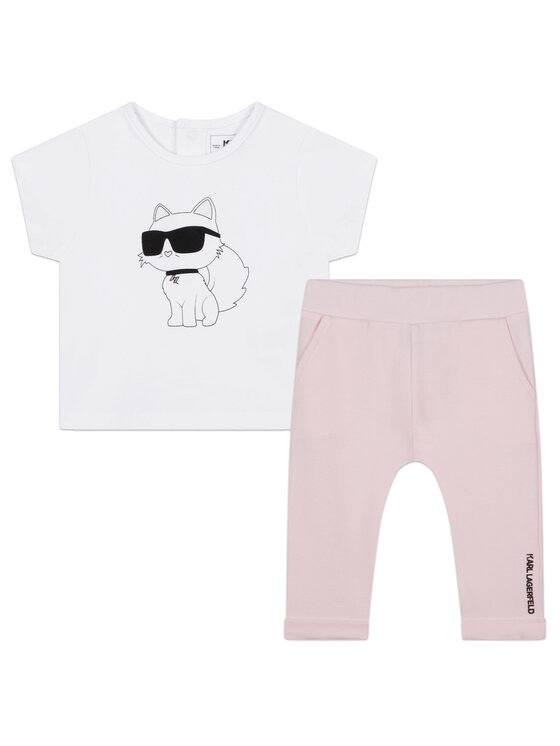 Karl Lagerfeld Kids Completo T-shirt e pantaloni Z98127 Bianco Regular ...