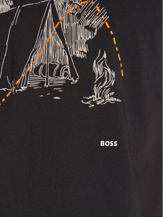 Boss T-Shirt Teetuned 2 50478786 Czarny Regular Fit | Modivo.pl