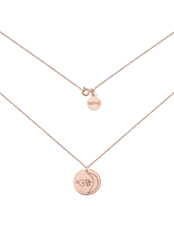 Sotho Naszyjnik N3199 Różowe złocenie | Modivo.pl