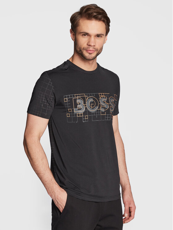 Boss T-Shirt Active 50477170 Czarny Slim Fit | Modivo.pl