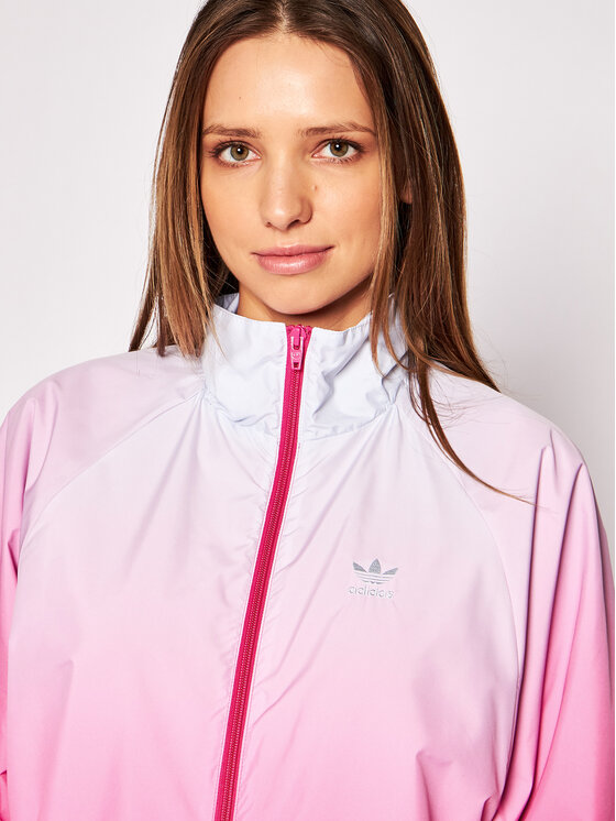 Adidas Kurtka Przejściowa Adicolor 3d Trefoil Gn2814 Różowy Regular Fit