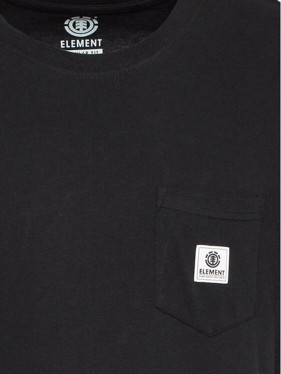 Element T-shirt Basic Pocket Label ELYKT00116 Noir Regular Fit | Modivo.fr