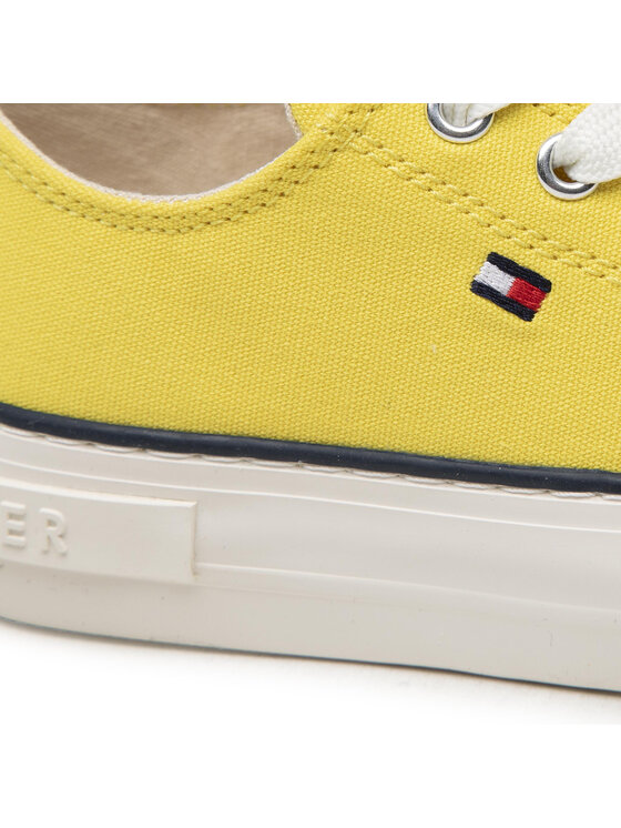 Tommy Hilfiger Sneakers aus Stoff Low Cut Lace Up Sneaker T3A4 32118 0890 M Gelb Modivo
