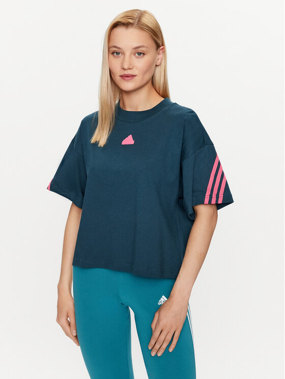 adidas Футболка Future Icons 3-Stripes T-Shirt IL3063 Бірюзовий Loose ...