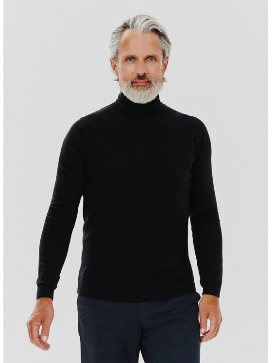 Pako Lorente Golf P24WF-2X-010 Czarny Classic Fit | Modivo.pl