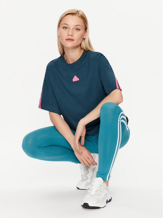 adidas Футболка Future Icons 3-Stripes T-Shirt IL3063 Бірюзовий Loose ...
