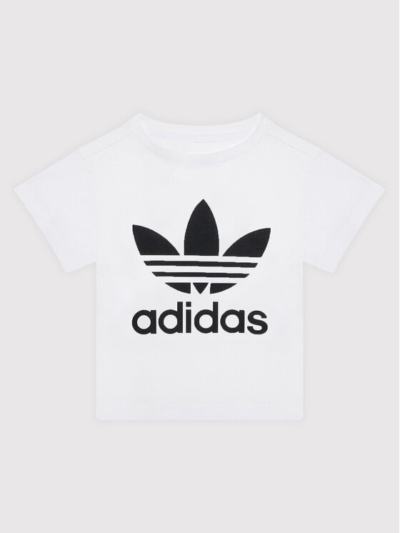 adidas T-Shirt adicolor Trefoil H25246 Biały Regular Fit | Modivo.pl