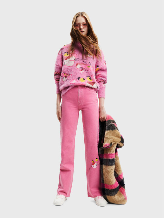 Desigual Pull PINK PANTHER 22WWJF59 Rose Oversize | Modivo.fr