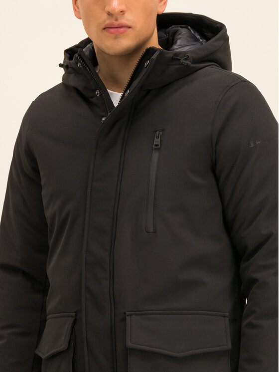 Champion Geacă de iarnă Hooded 213551 Negru Regular Fit | Modivo.ro