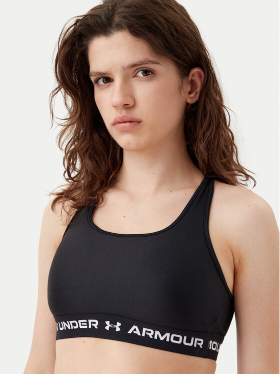Under Armour Biustonosz sportowy Crossback Mid Bra 1361034 Czarny ...